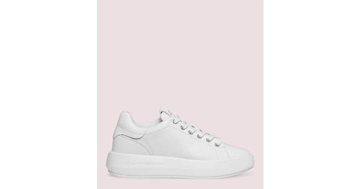 Stuart Weitzman Sw Pro Sleek Sneaker in White | Lyst