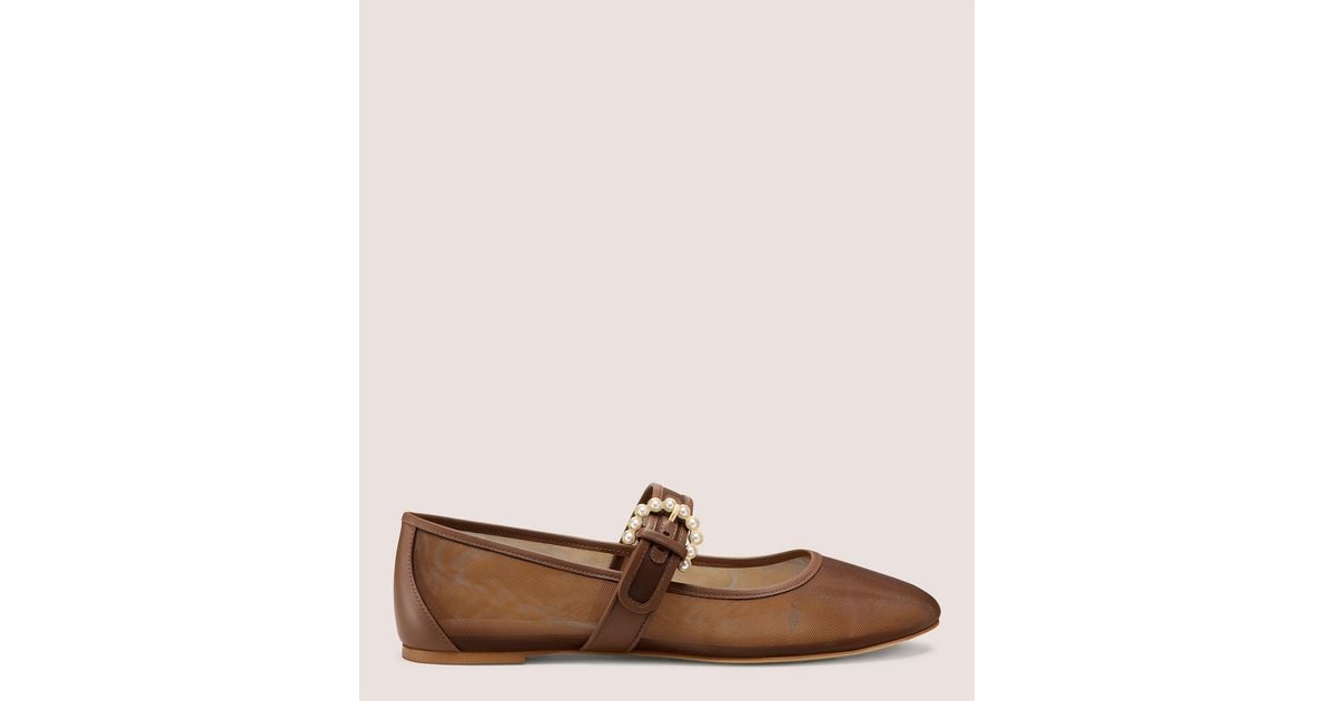 Stuart Weitzman Piper Ballet in Brown | Lyst