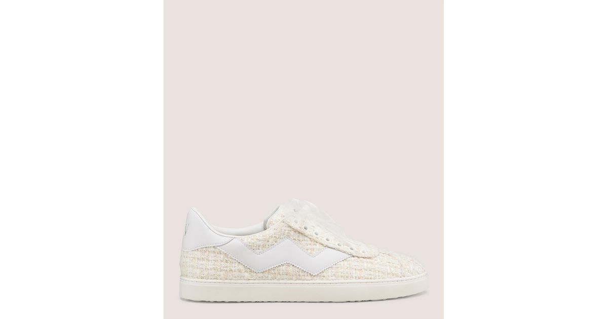 Stuart Weitzman Daryl Sneaker in White | Lyst