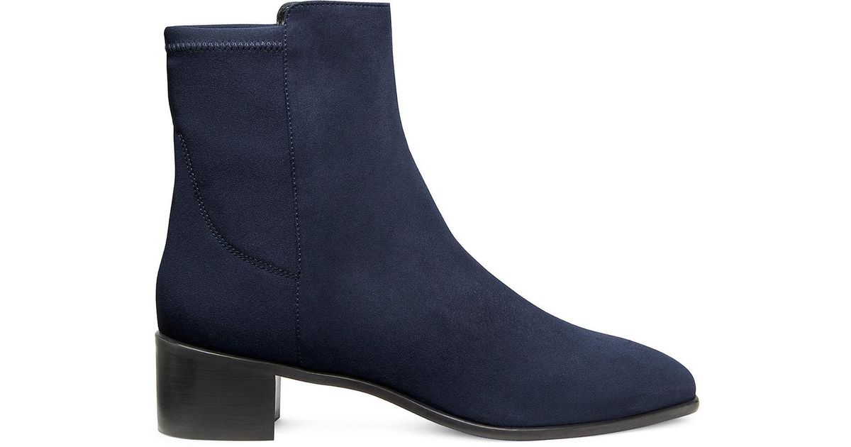 Stuart Weitzman City Block Square-toe 45 Bootie in Black | Lyst