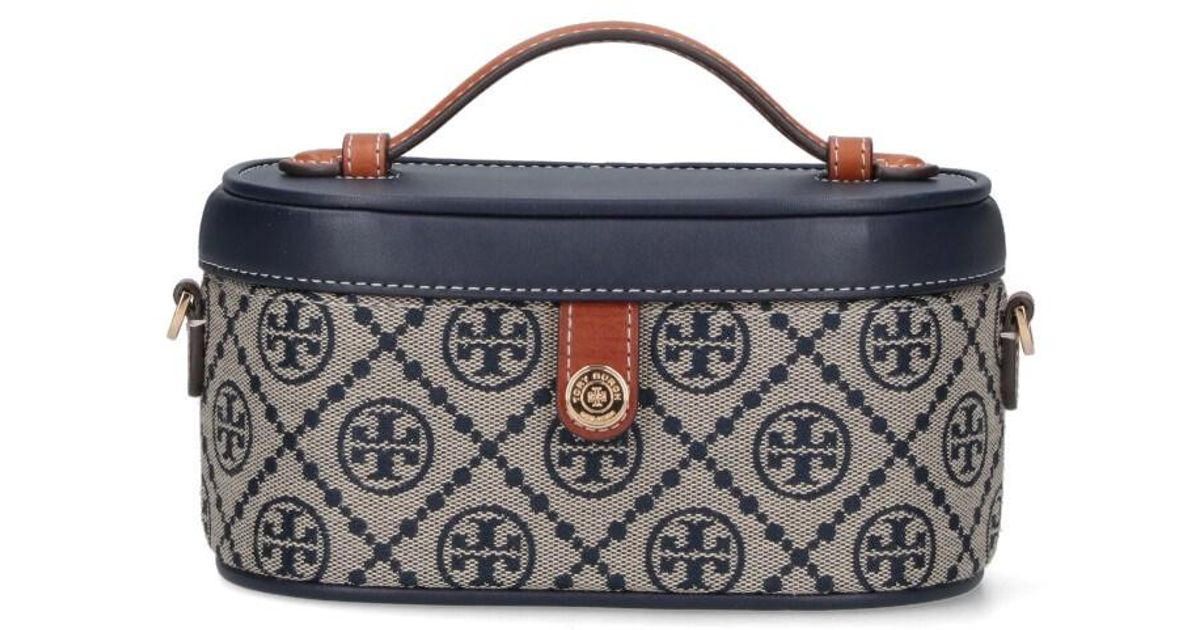 Tory Burch "T-Monogram" Beauty Case in Blue | Lyst