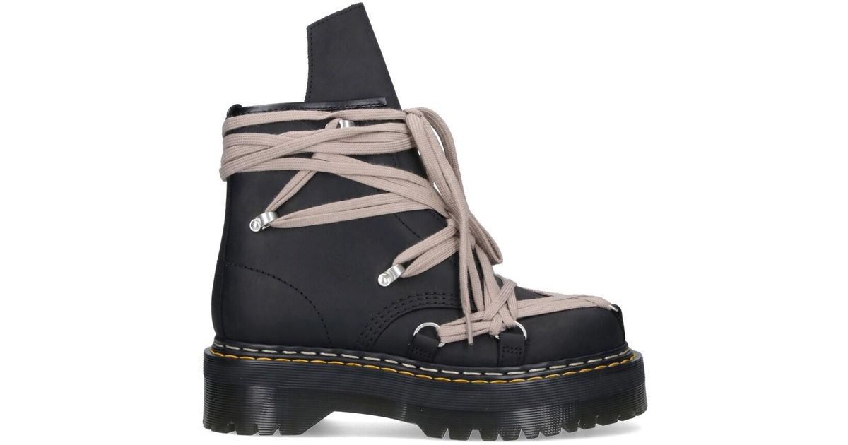 Rick Owens X Dr.Martens 'Quad Sole Mega Boot' Boots in Black | Lyst