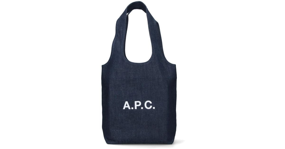 A.P.C. Ninon Medium Tote Bag in Blue | Lyst UK