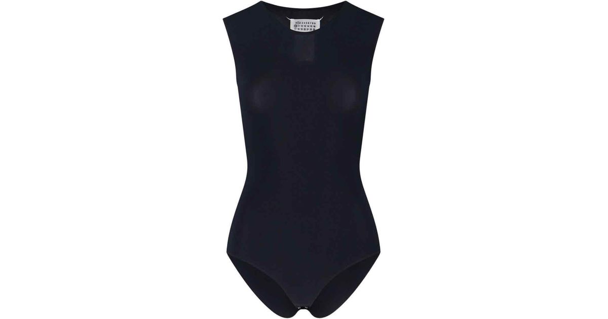 Maison Margiela High Neck Bodysuit With Minimalist Design And Unique ...