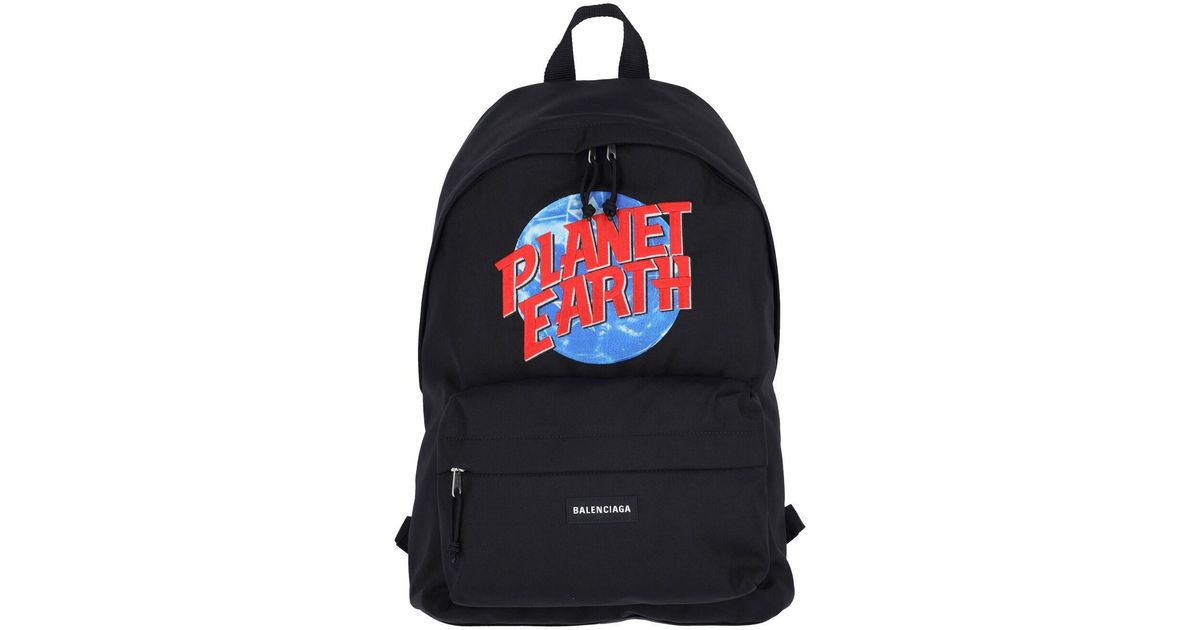 Balenciaga 'planet Earth' Backpack in Black for Men | Lyst