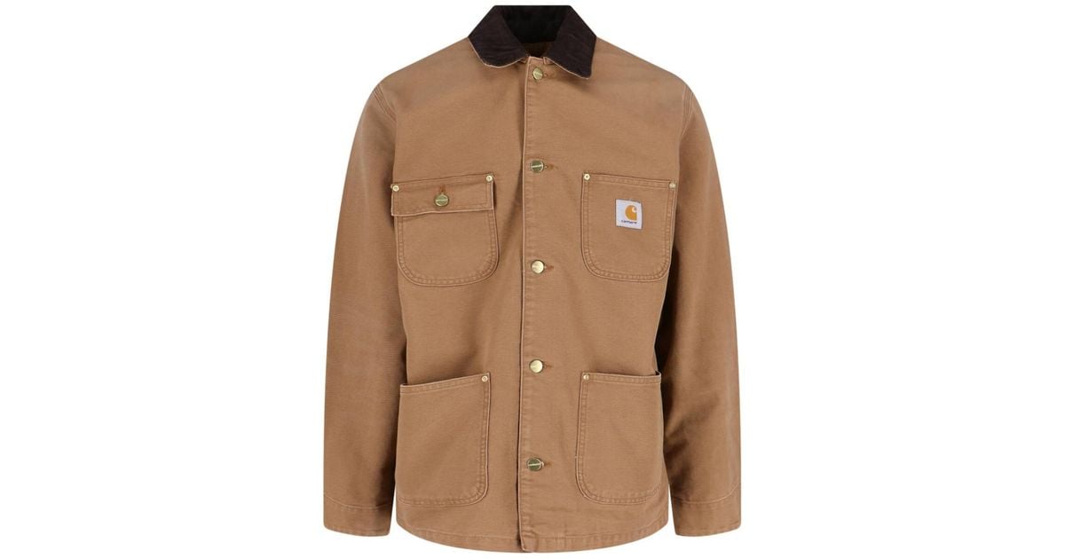 Carhartt Work Jacket "og Chore" in Brown for Men | Lyst