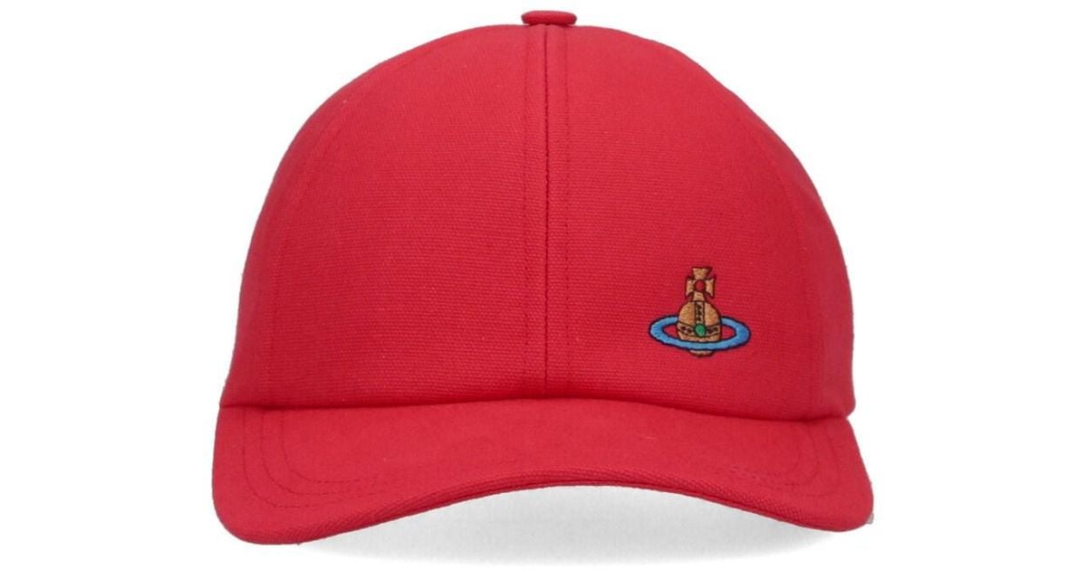 Vivienne Westwood Orb Baseball Cap in Red | Lyst