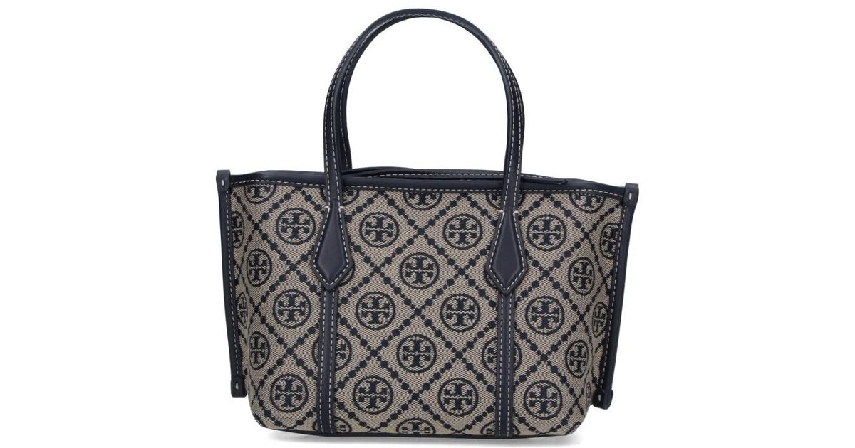 Tory Burch "Perry" Mini Tote Bag in Black | Lyst UK