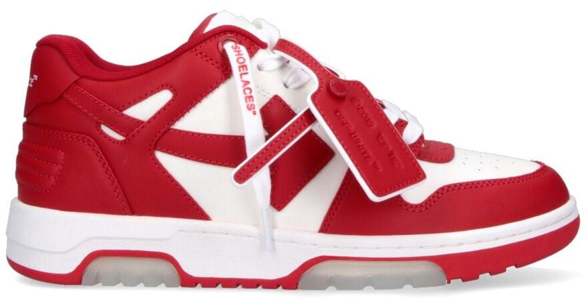Off-White c/o Virgil Abloh "Out Of Office" Sneakers in Red for Men ...