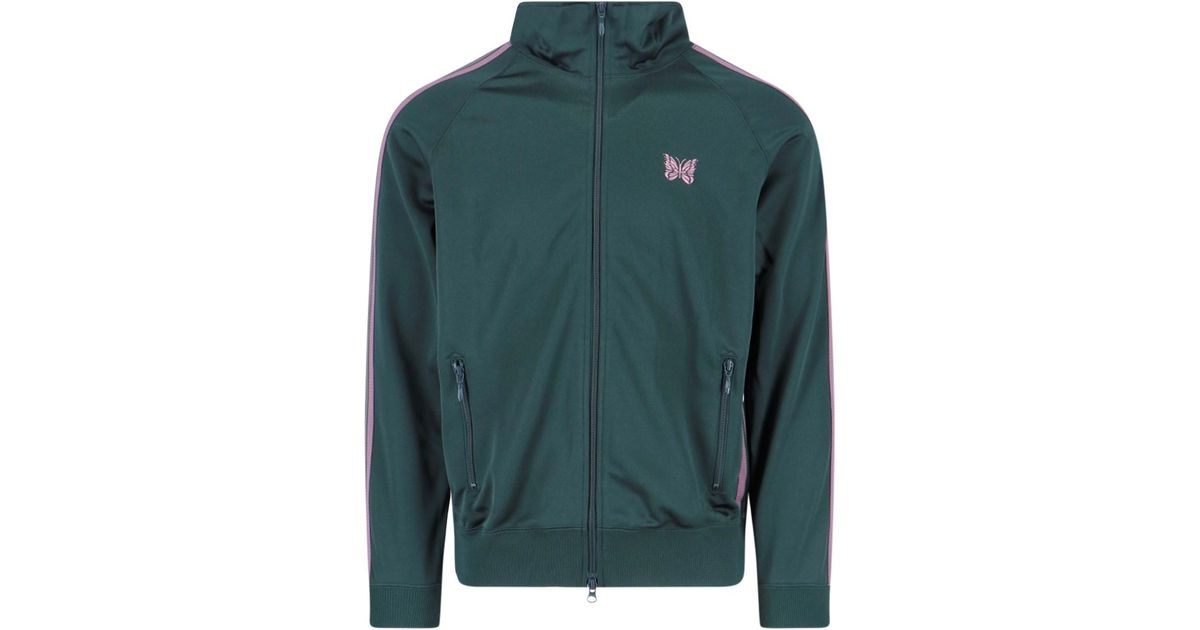 Needles Logo Sports Jacket in Green for Men | Lyst UK