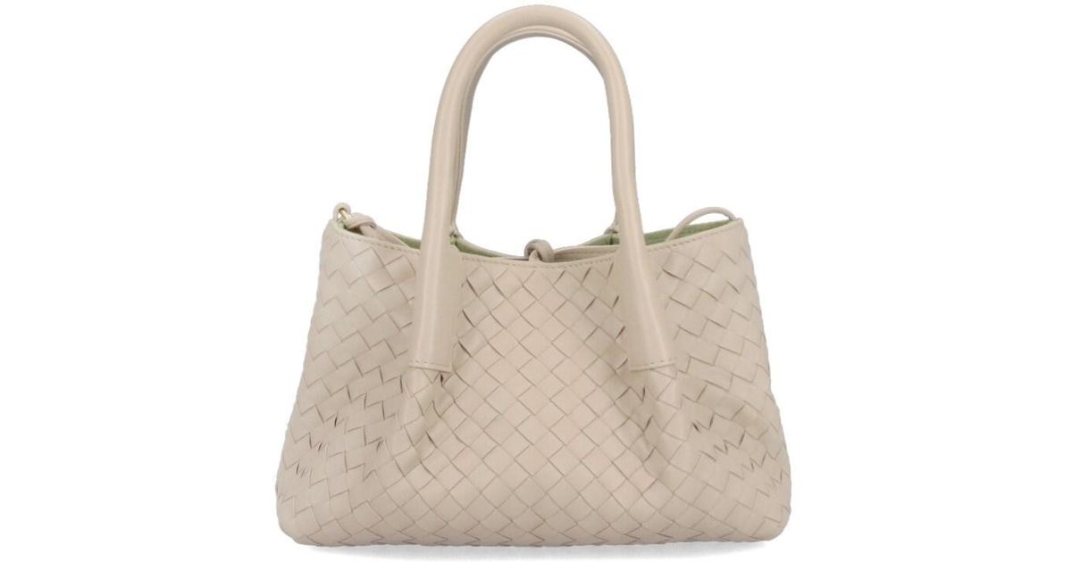 Bottega Veneta Small Tote Bag "Pinacoteca" in White | Lyst