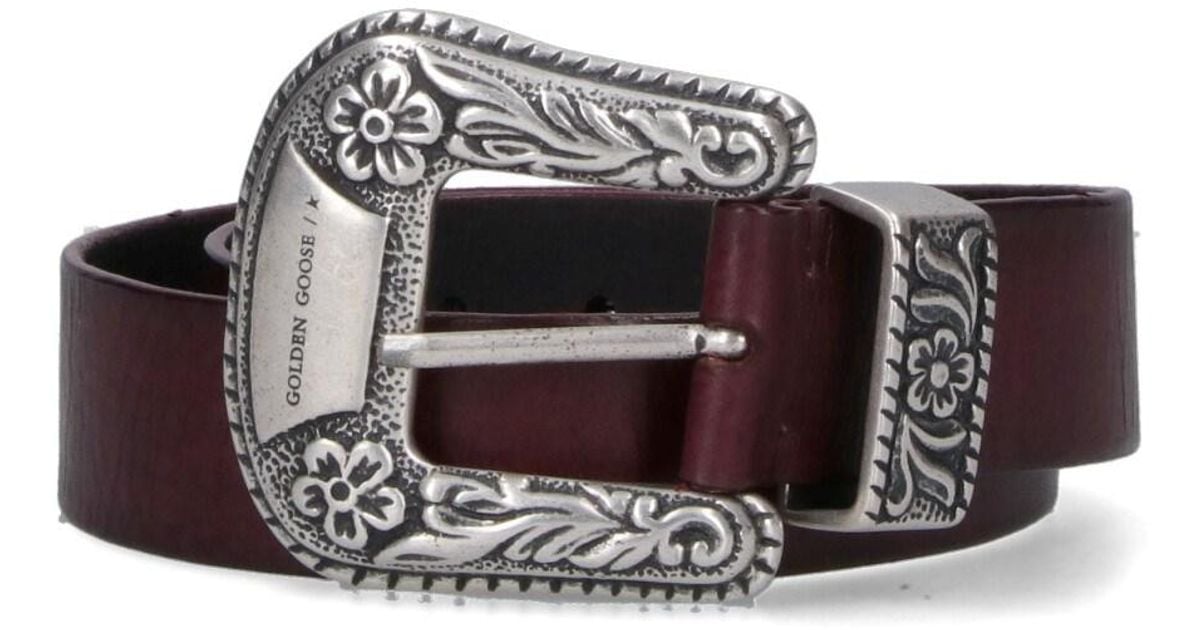 Golden Goose Leather Belt in Red | Lyst UK