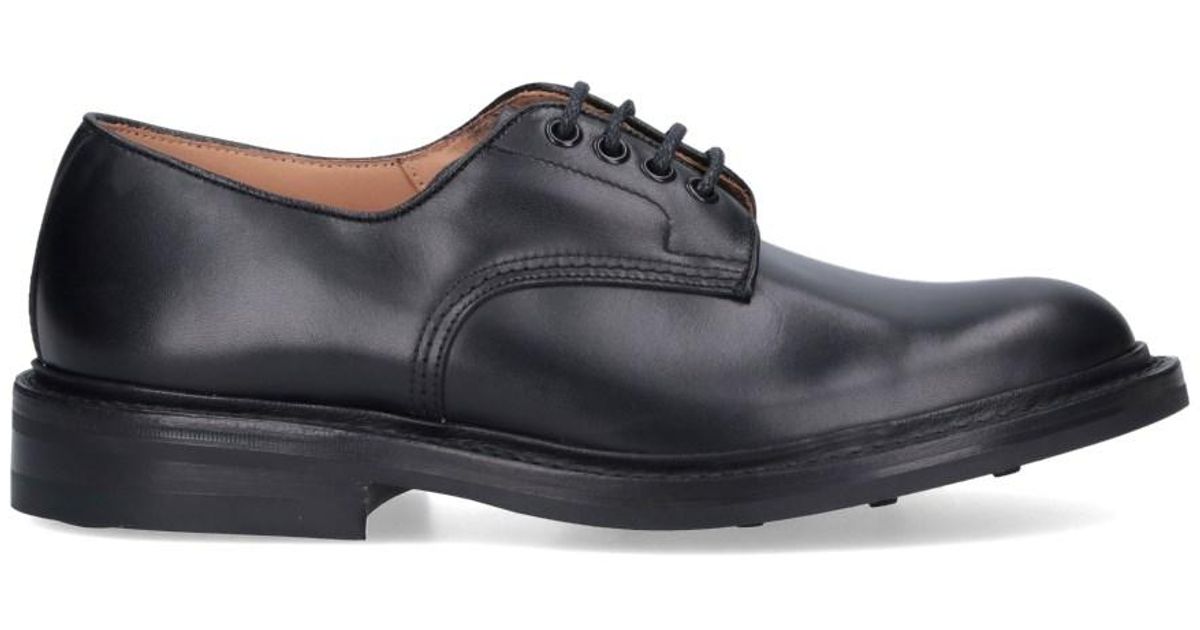 Tricker's "Woodstock" Derby Shoes in Black for Men | Lyst