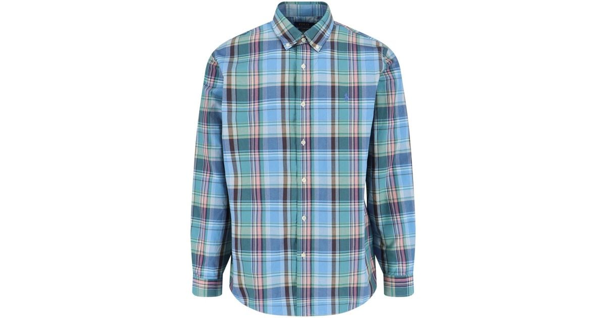 Polo Ralph Lauren Logo Shirt in Blue for Men | Lyst UK