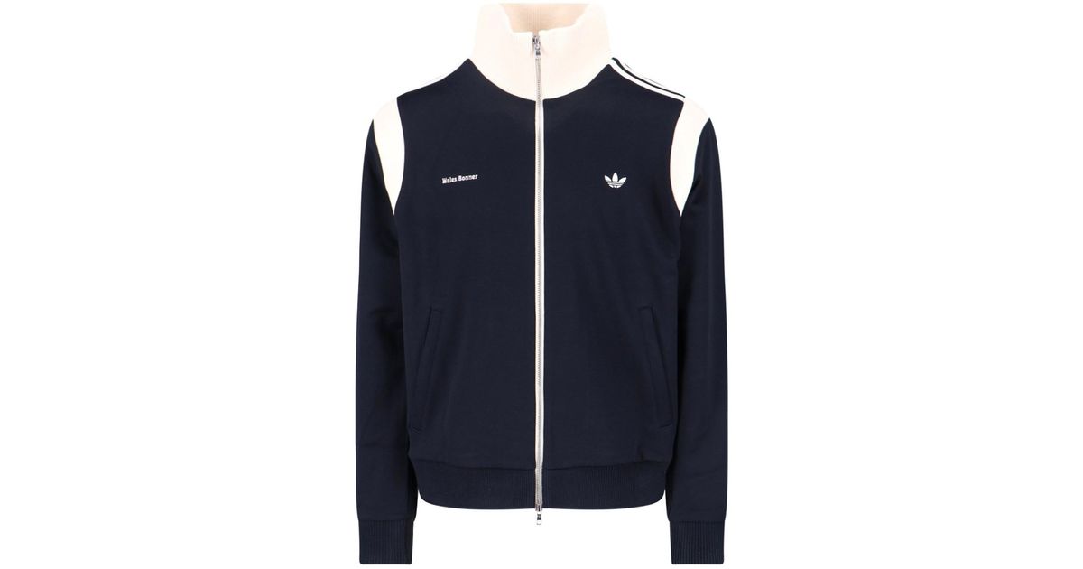 adidas Track Jacket in Blue | Lyst
