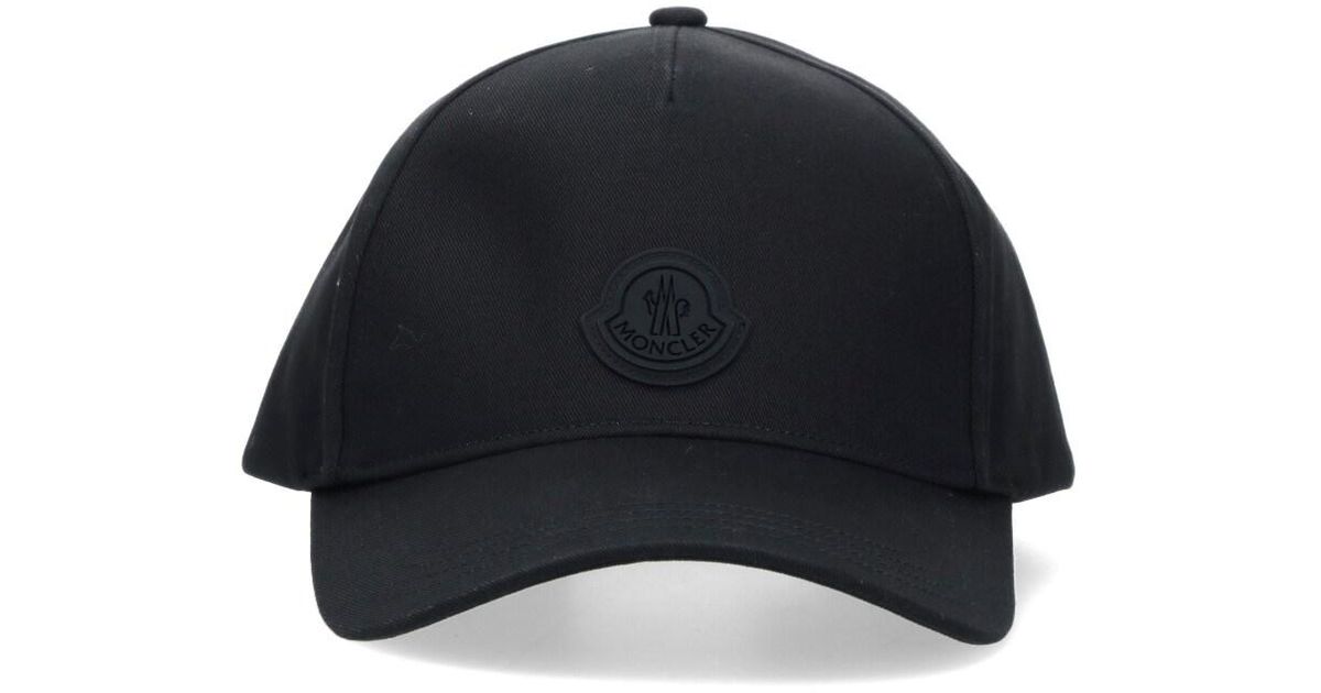 Moncler Logo Baseball Cap in Blue for Men | Lyst UK