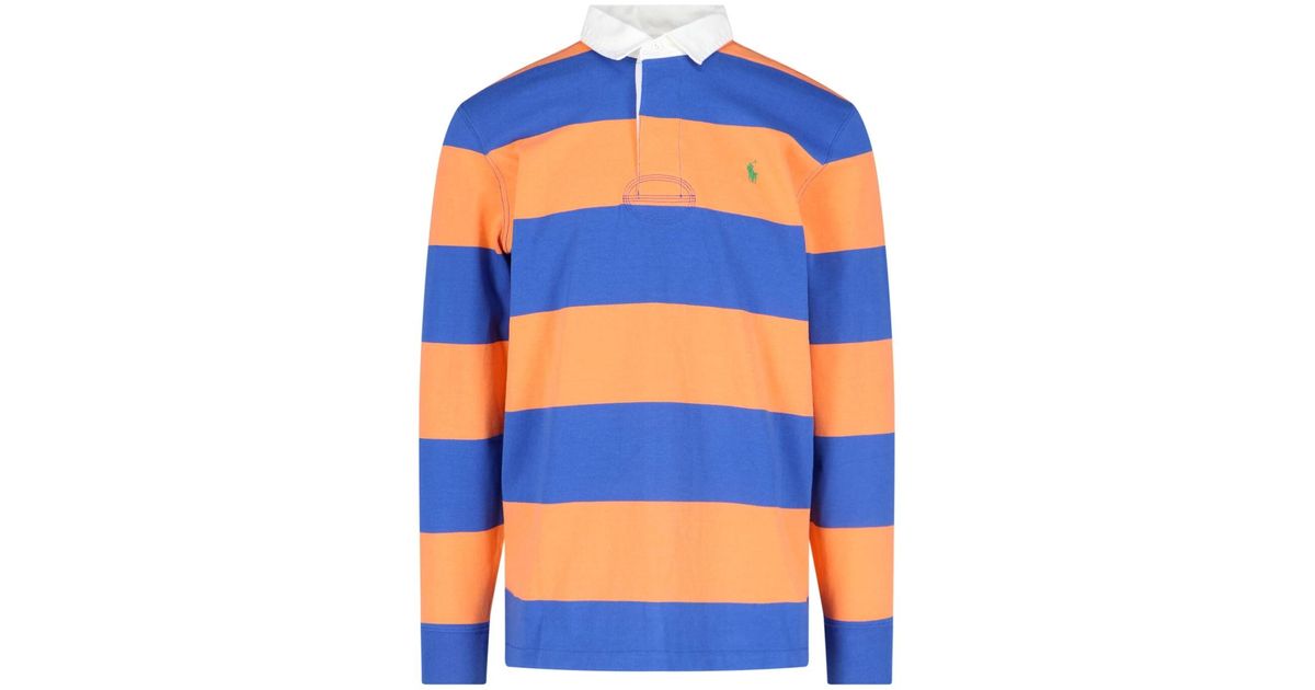 Polo Ralph Lauren "Rugby" Polo Shirt in Orange for Men | Lyst