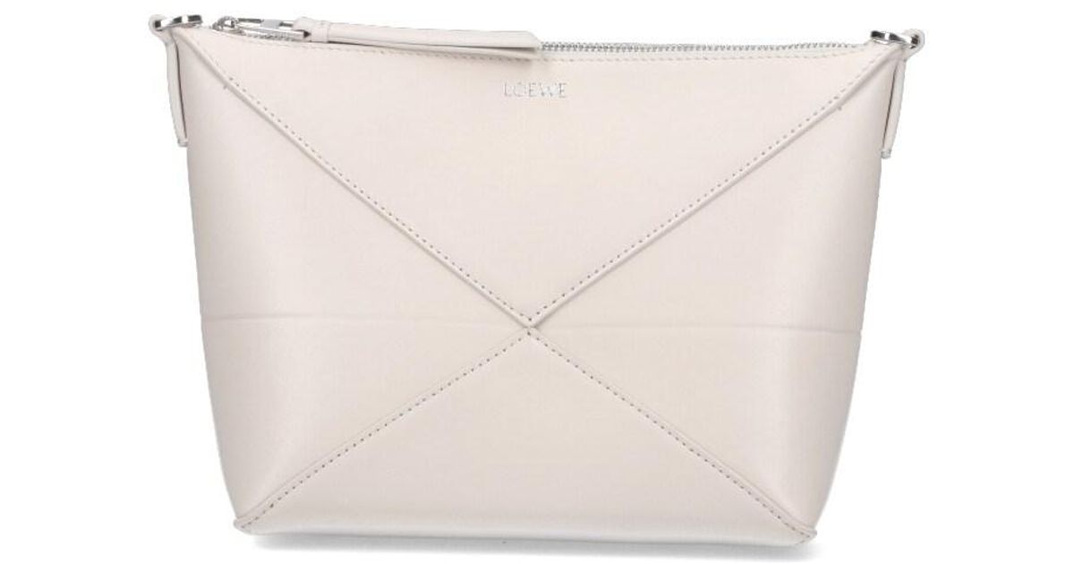 Loewe "puzzle Fold" Pouch in White | Lyst