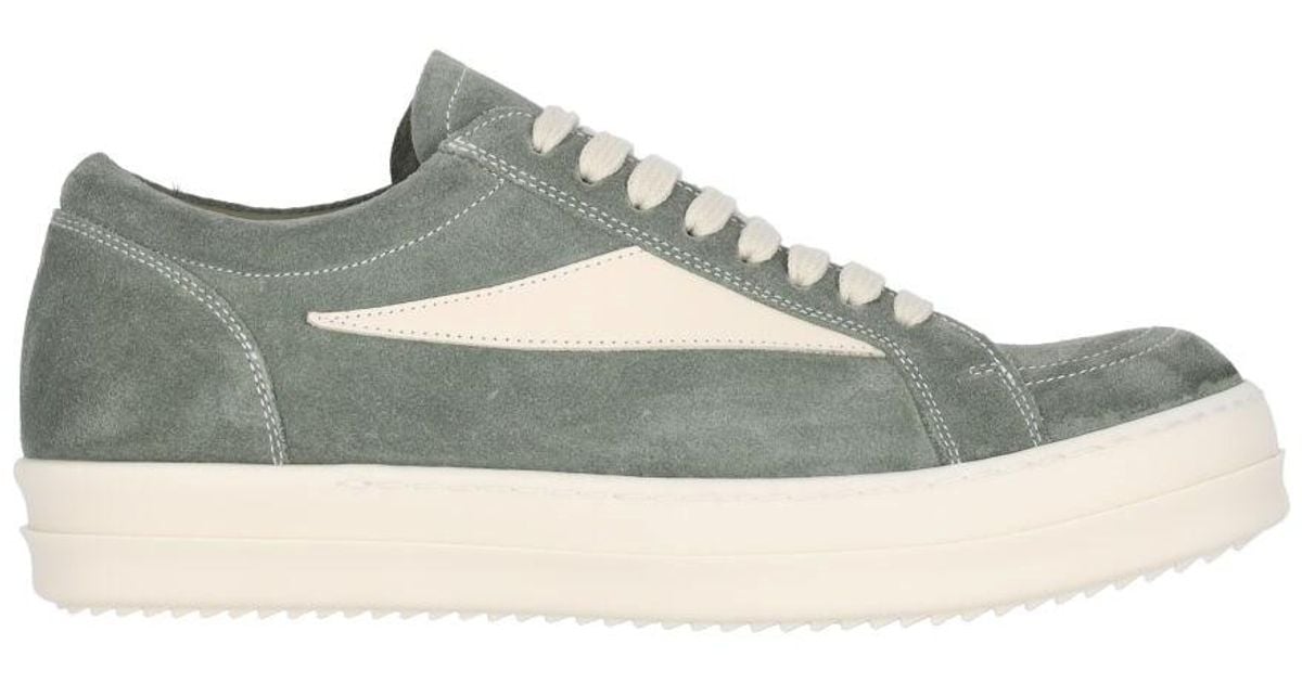 Rick Owens "hollywood Vintage" Low-top Sneakers in Green for Men | Lyst