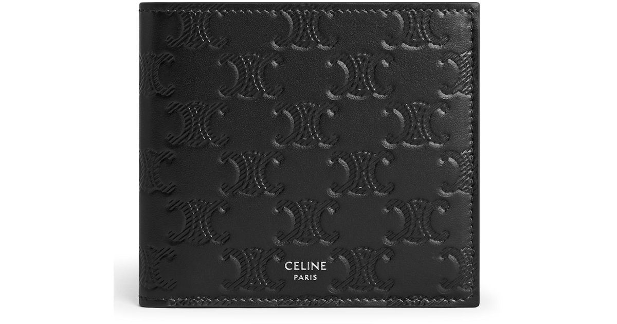 Celine Bi-Fold Wallet With Coin Purse in Black for Men | Lyst