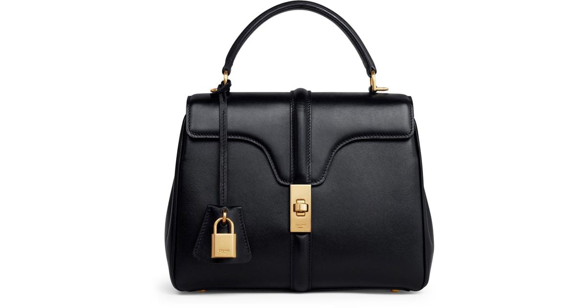 Celine Small 16 Satin Calfskin Bag in Black | Lyst