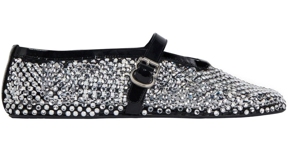 Alaïa Ballerina Mesh Strass in Metallic | Lyst