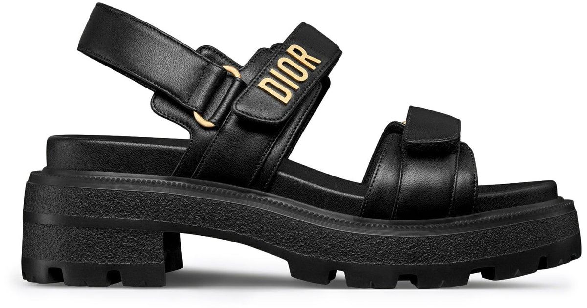 Dior Dioract Platform Sandal in Black | Lyst