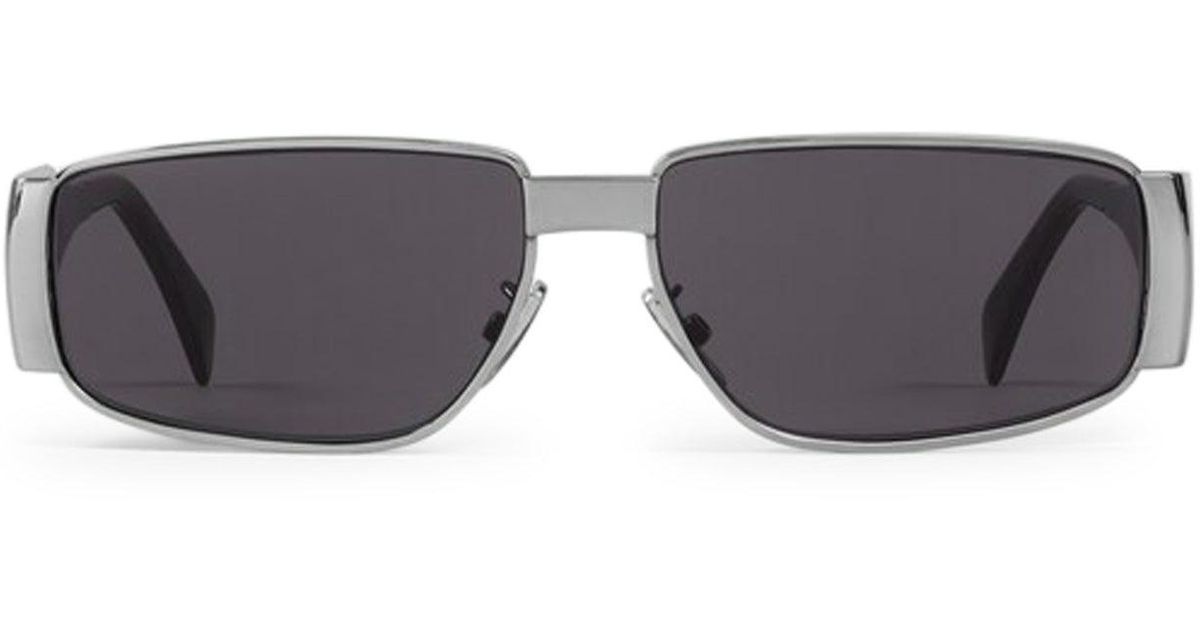 Celine Triomphe Metal 06 Metal Sunglasses in Gray for Men | Lyst