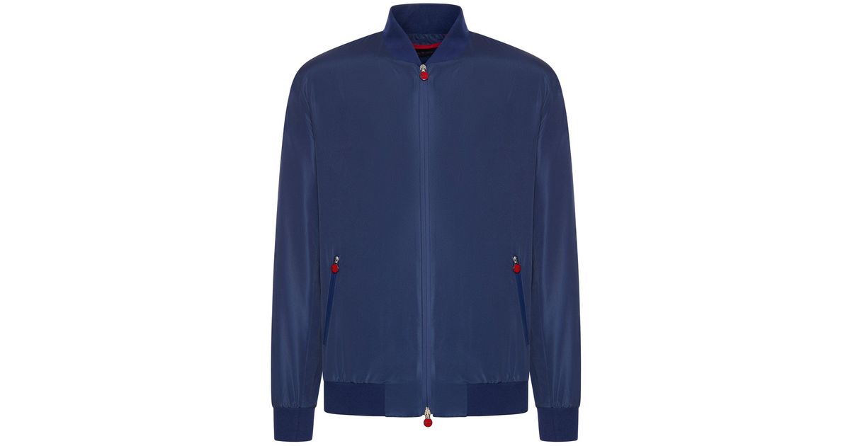 Kiton Polyester Jacket in Blue for Men | Lyst UK