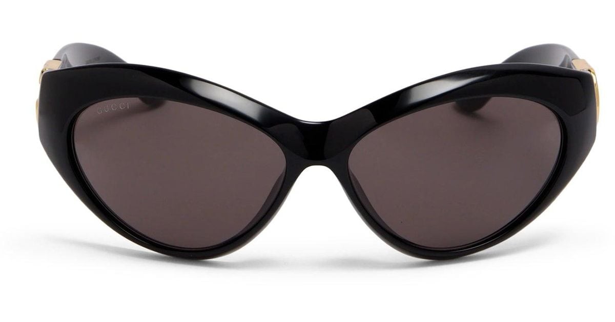 Gucci Cat Eye Sunglasses in Black | Lyst UK