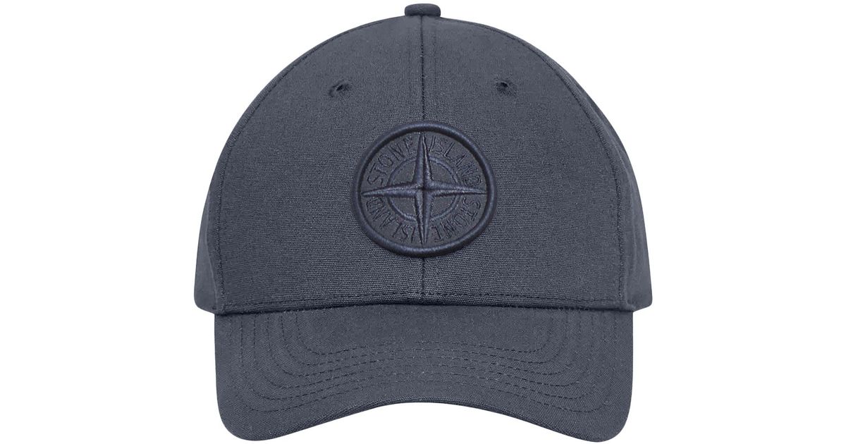 Stone Island Compass Embroidery Hat in Blue for Men | Lyst UK