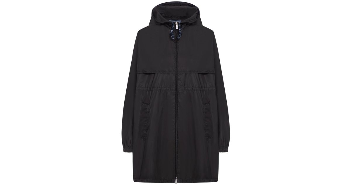 Prada Technical Fabric Wind Jacket in Black | Lyst