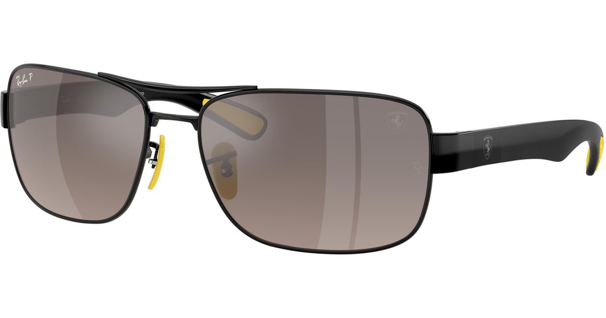 Ray-Ban Sunglass Rb3763m Scuderia Ferrari Collection Chromance in Black ...