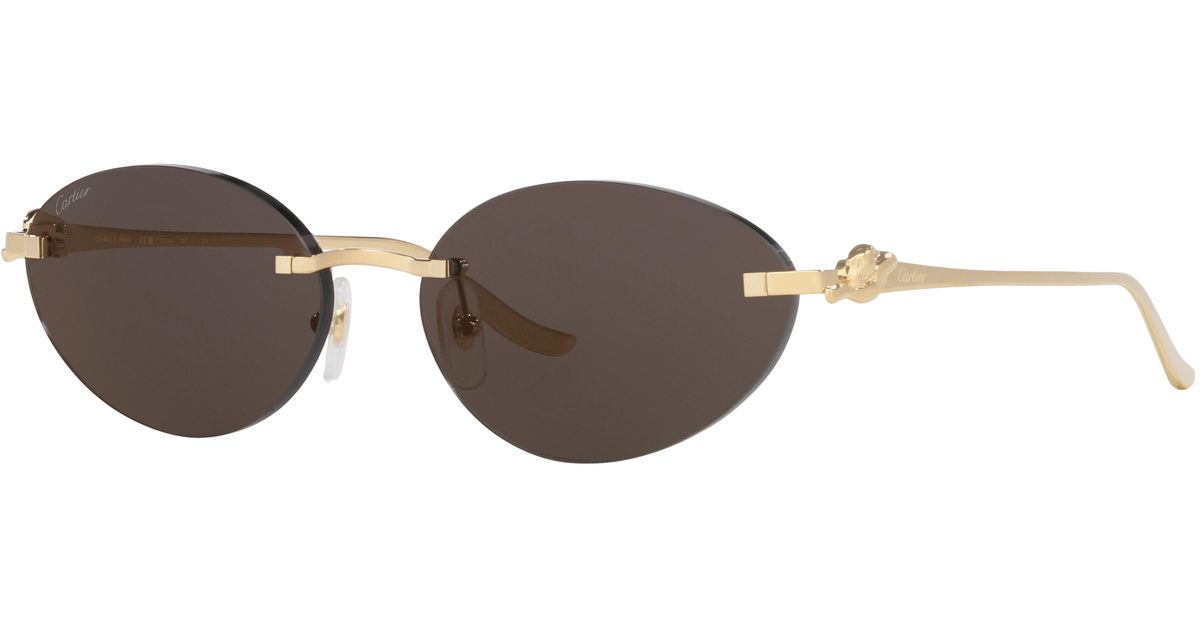 Cartier Sunglass Ct0504s in Black | Lyst UK