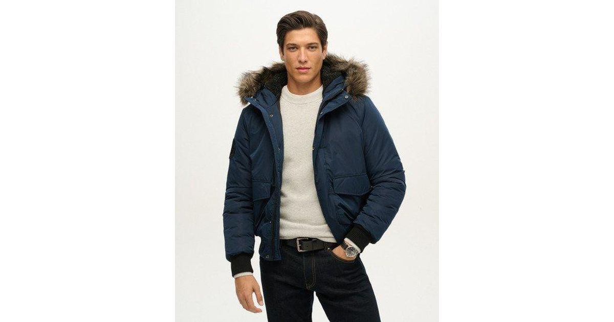 Superdry Everest Bomber Jacket Nautical in Blue for Men | Lyst