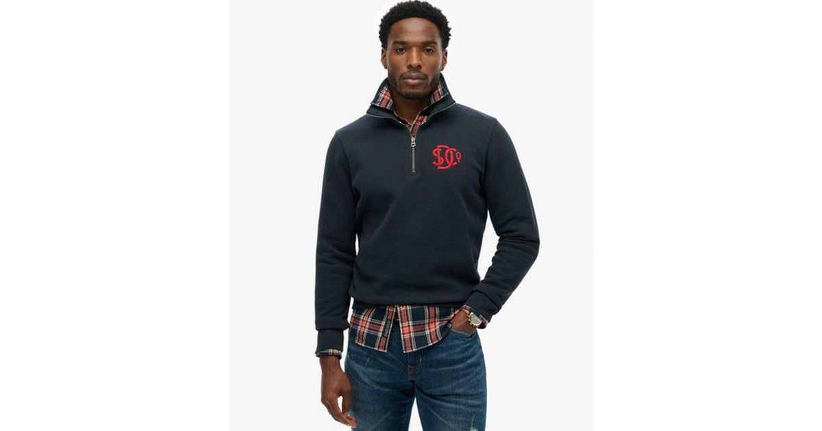 Superdry & Co Sd & Co Neon Half Zip Track Top in Blue for Men | Lyst