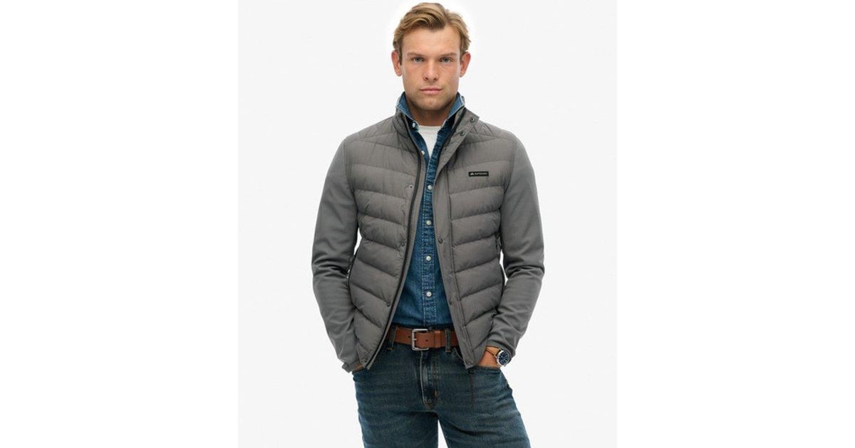 Superdry Storm Popper Softshell Jacket in Grey for Men | Lyst UK