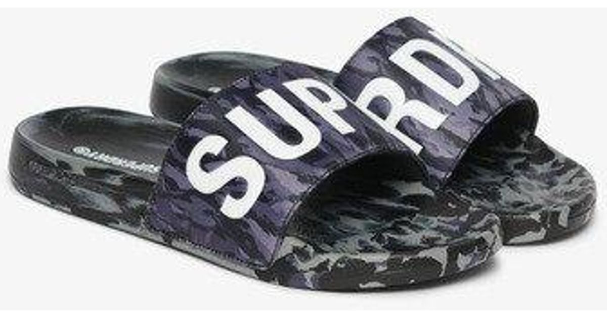 Superdry Core Camo Pool Sliders in Black for Men | Lyst
