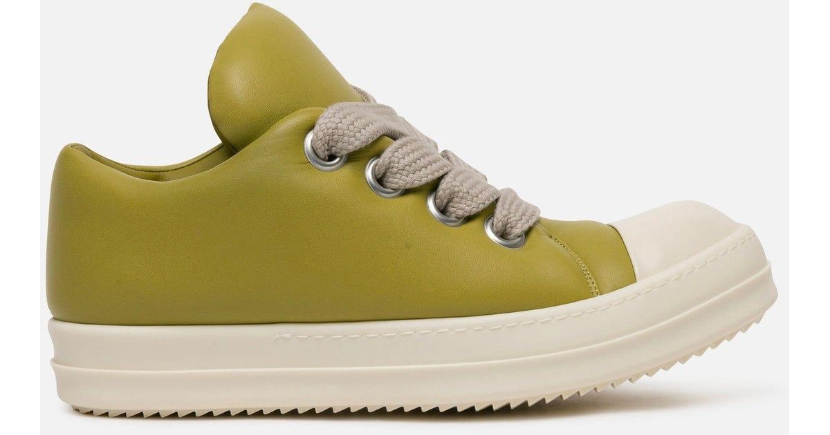 Rick Owens Jumbo Lace Padded Low Ramones in Green for Men | Lyst