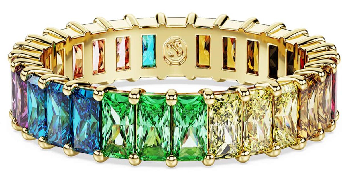 Swarovski Matrix Ring in Green | Lyst