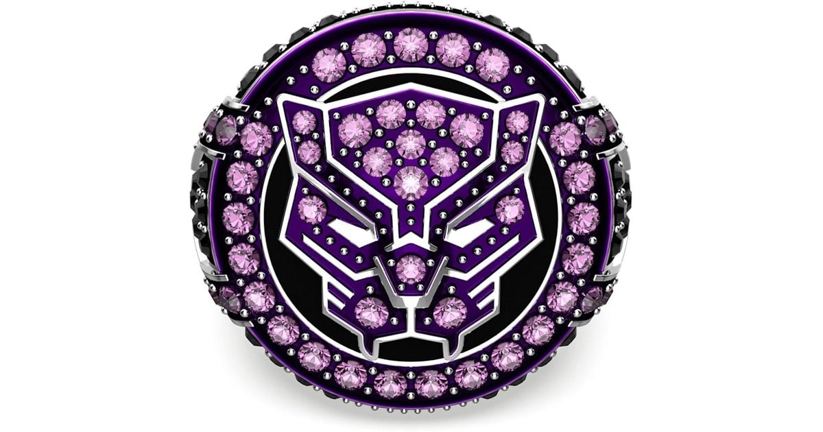 Swarovski Black Panther © Marvel Ring in Blue | Lyst