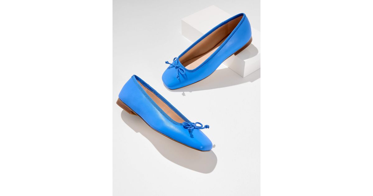 Talbots Carrington Quilted Nappa Ballet Flats in Blue | Lyst UK