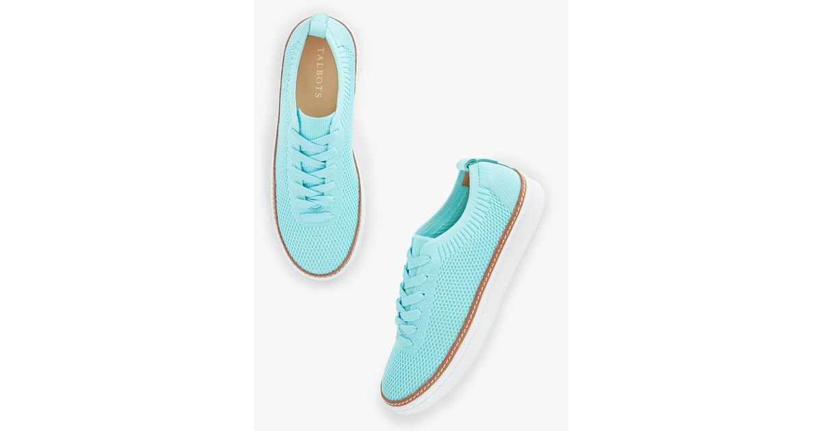 Talbots Brittany Knit Sneakers in Blue | Lyst