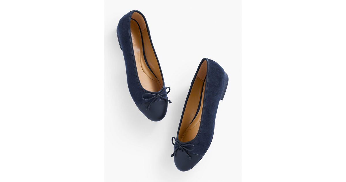 Talbots Madison Velveteen Ballet Flats in Blue | Lyst UK