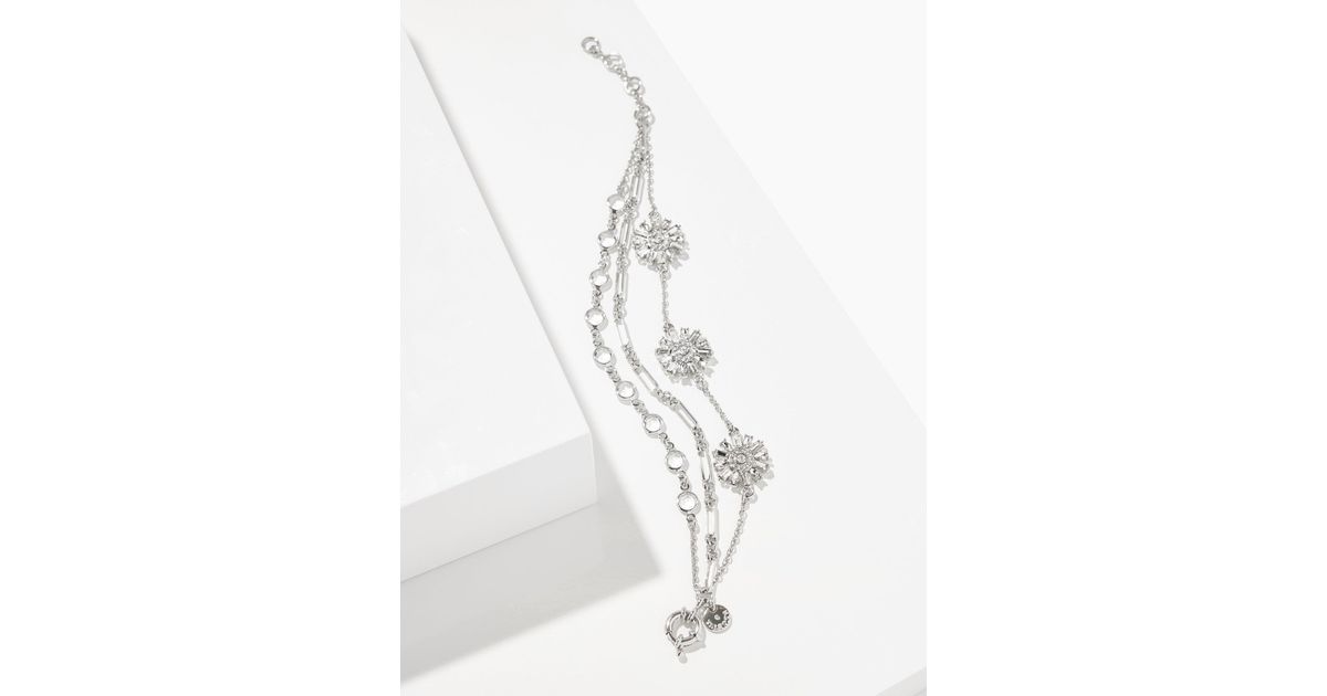 Talbots Snow Burst Multi Strand Bracelet in White | Lyst UK