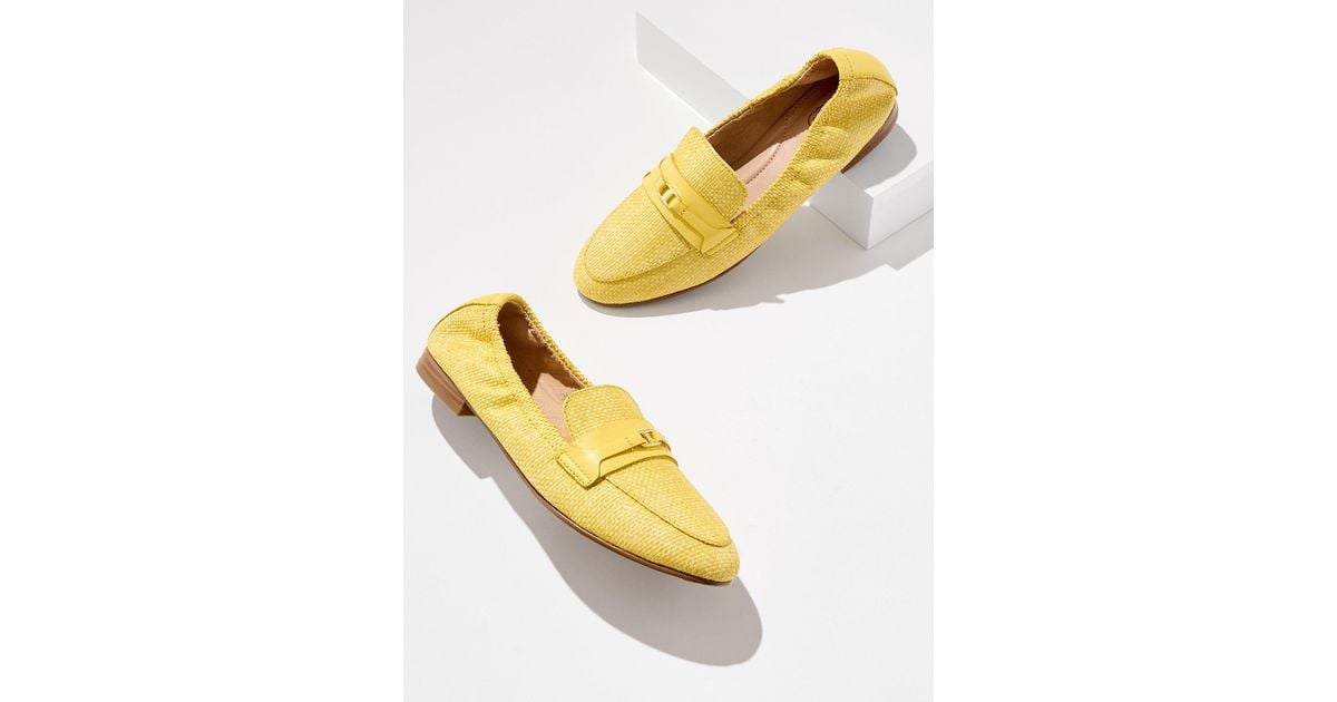 Talbots Katrina Bit Raffia Loafers in Metallic | Lyst UK