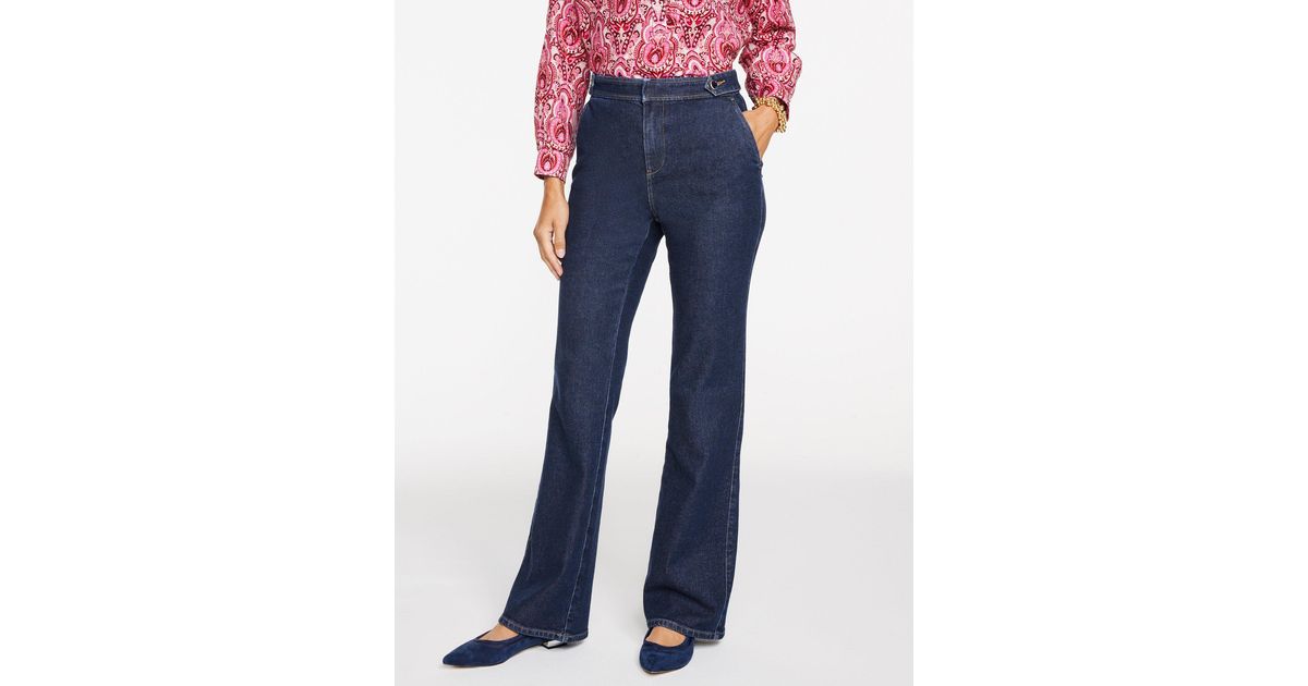 Talbots Flare Leg High Waist Jeans in Blue | Lyst UK