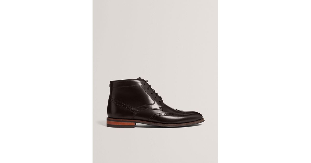 Ted Baker Brogue Chukka Boot in Brown for Men | Lyst UK