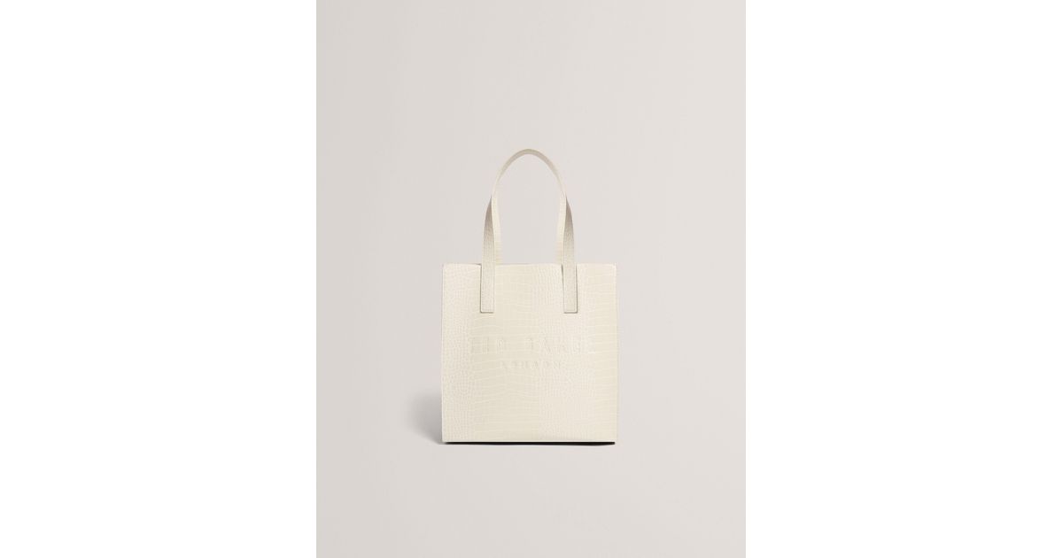Ted Baker Crocodile Effect Small Tote Bag For in Natural | Lyst UK