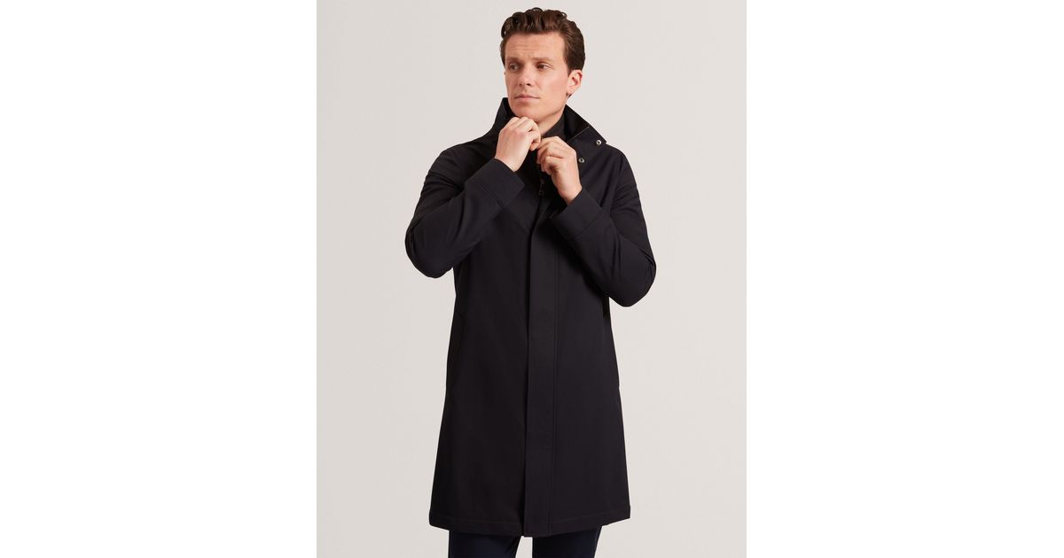 Ted Baker Ruabon Funnel Neck Longline Jacket With Liner in Black for ...